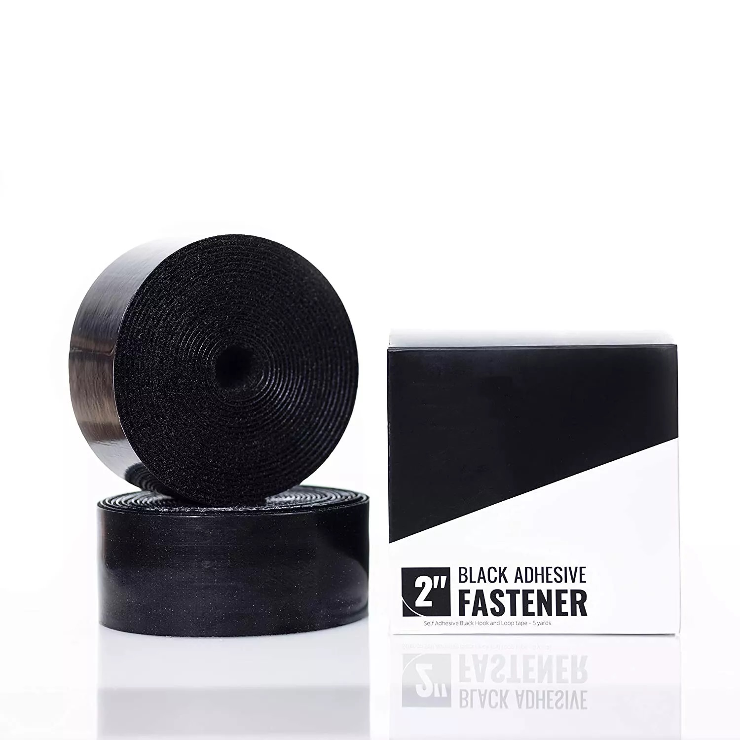 Self Adhesive Hook and Loop Tape Roll 2 Inch x 5 Yards Black Strong ...